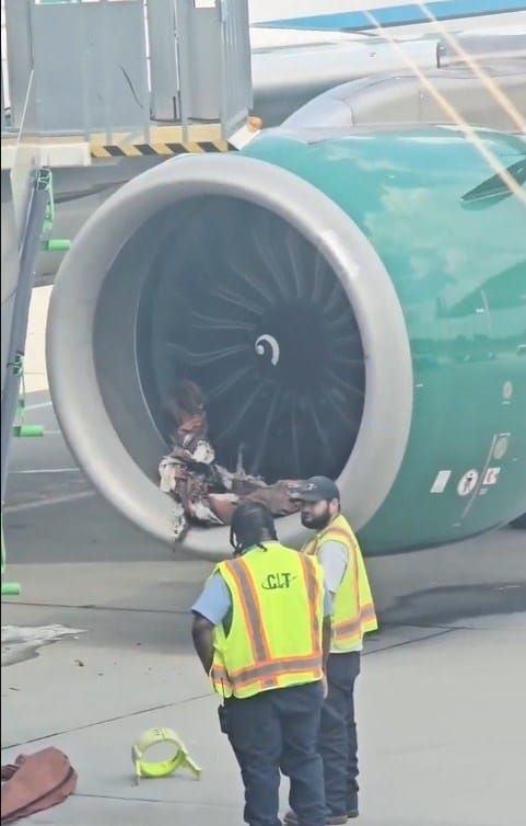 HORROR ON THE TARMAC: A Frontier plane’s engine shredded…Video in ...